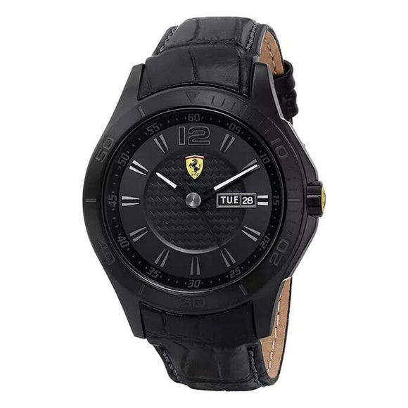 Scuderia Ferrari | Accessories | Scuderia Ferrari Leather Strap Black ...